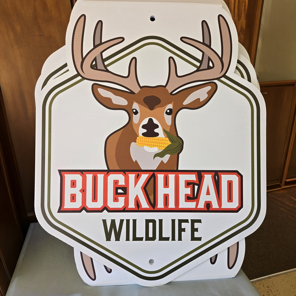 Buck Head Wildlife Seed Field Signs: Two Pack - Buck Head Wildlife